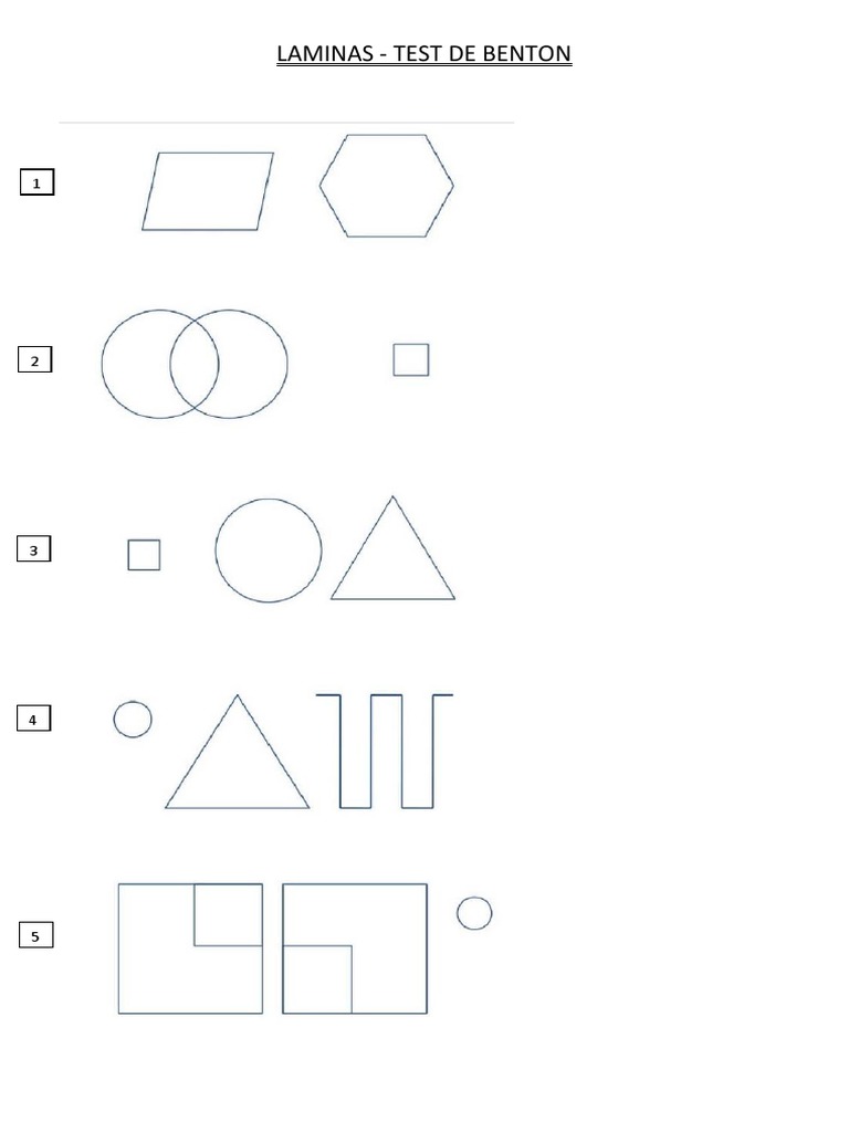 Laminas Test de Benton | PDF