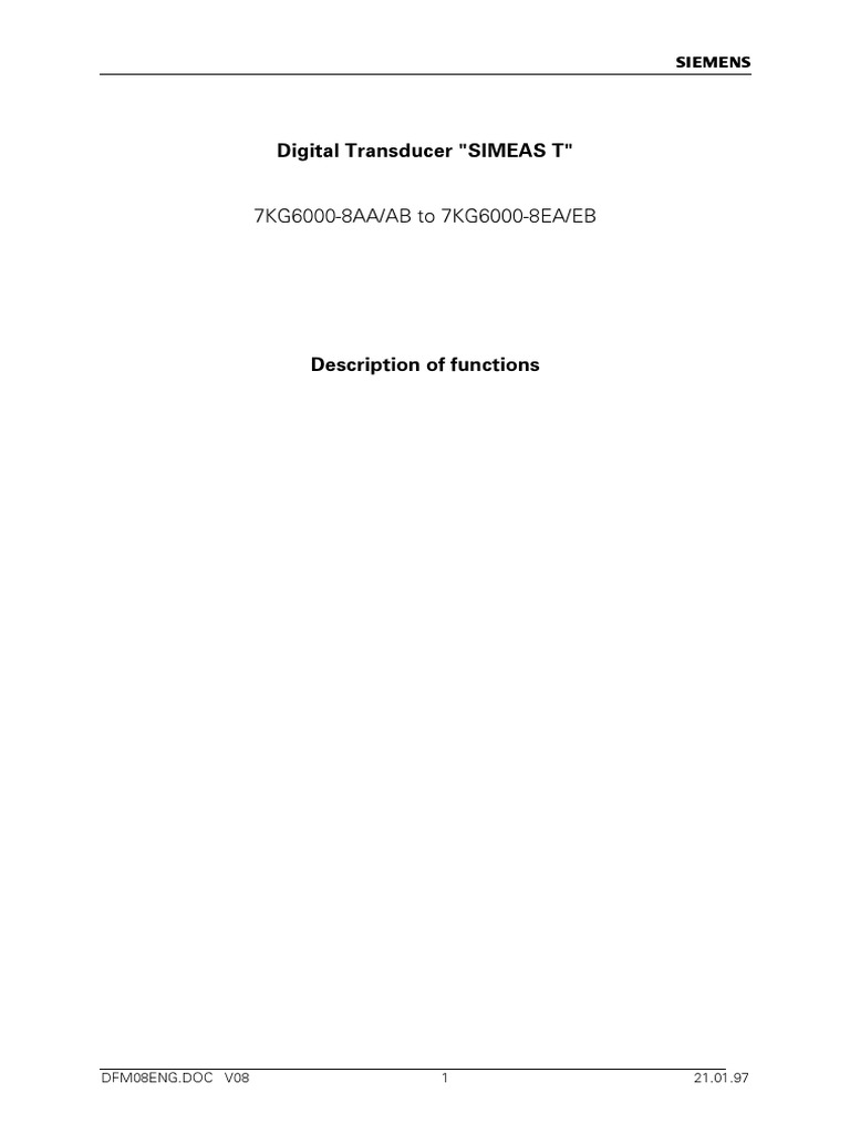 7KG6000-8AA-8EB Manual 01-97 en | PDF