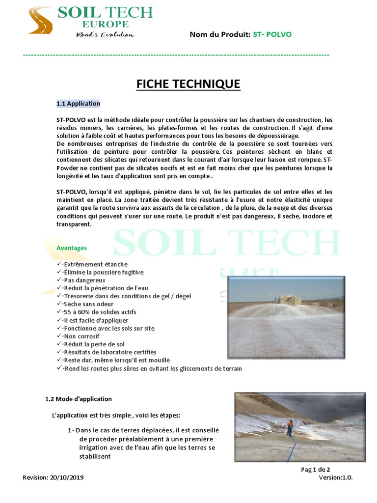 Fiche Technique ST-POLVO | PDF | Matériaux