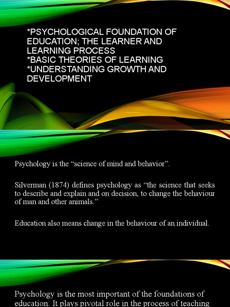 Psychological Foundation of Education EDUC 203 | PDF | Learning | Constructivism (Philosophy Of ...