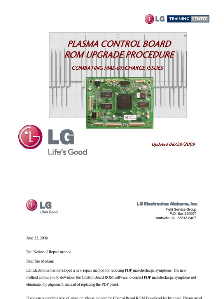 PDP Control Board ROM Upgrade Guide | PDF | Read Only Memory | Flash Memory