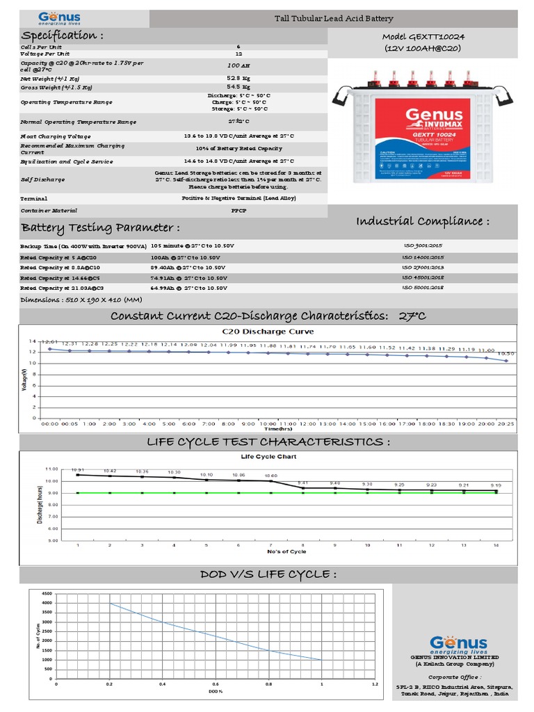 Latest Battery Datasheet | PDF | Rechargeable Battery | Electricity