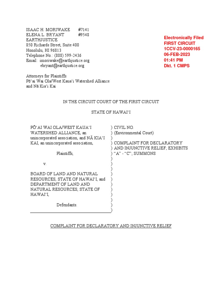 Earth Justice Complaint | PDF | Environmental Impact Assessment ...