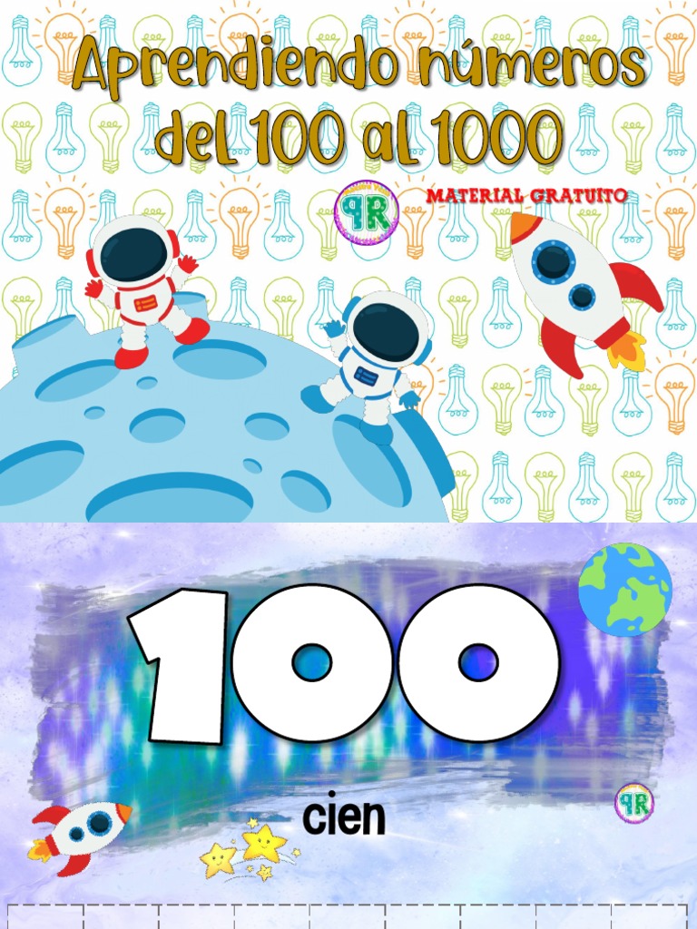 Aprendiendo Los Numeros Del 100 Al 1000 | PDF