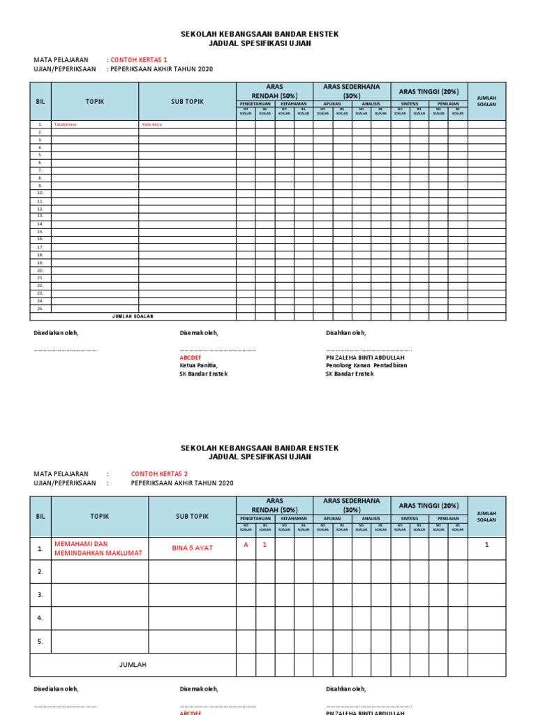 Contoh Jsu Skbe Pdf