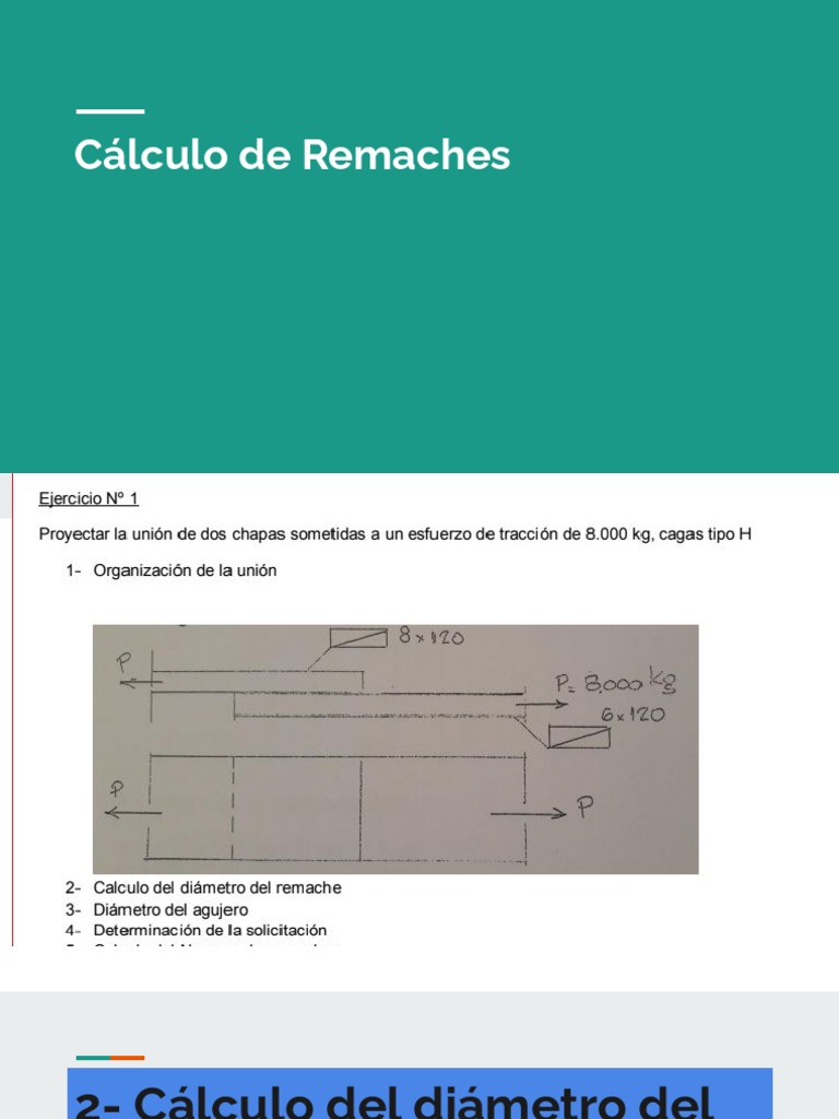 Cálculo de Remaches | PDF | Tecnología