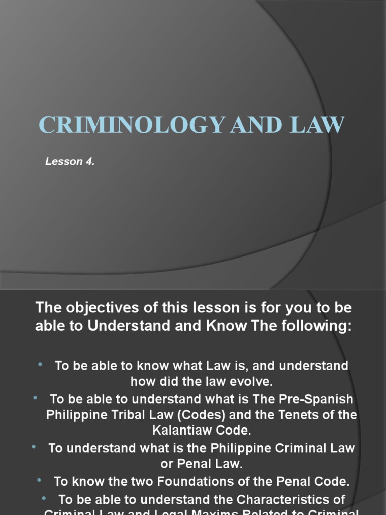 Group5 Criminology and Law | PDF | Criminology | Crimes