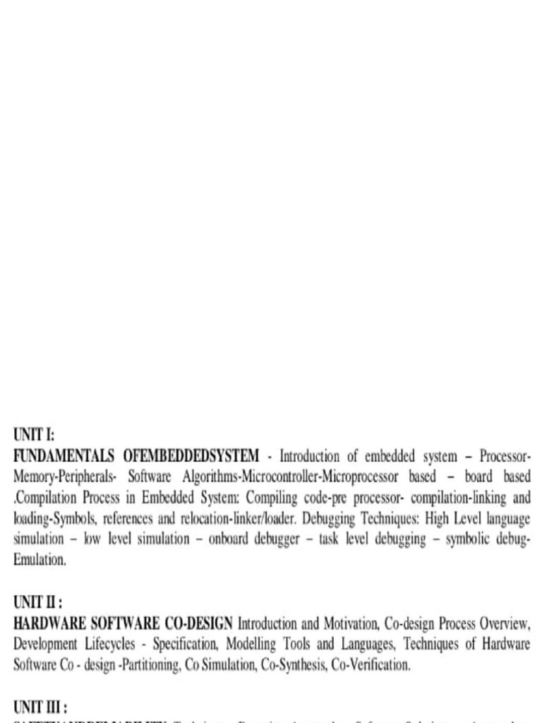 Es Unit1 | PDF | Central Processing Unit | Embedded System