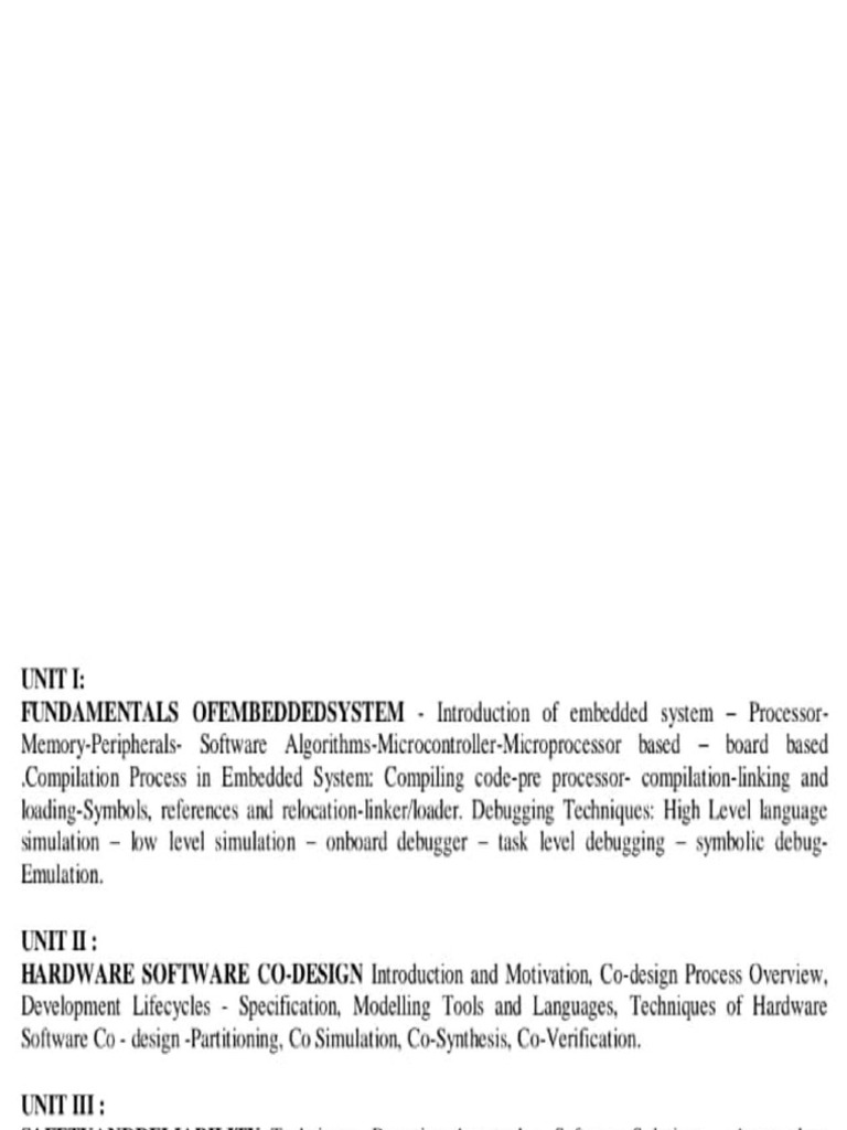 Es Unit1 Pdf Central Processing Unit Embedded System 
