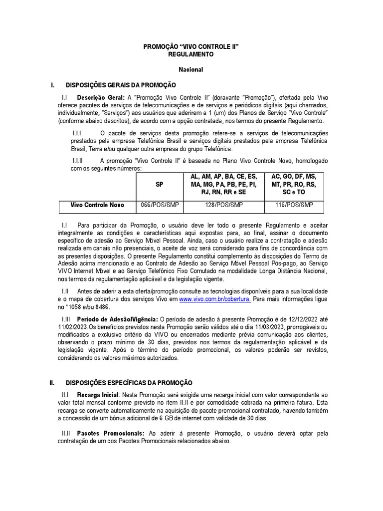 Vivo Controle II | PDF