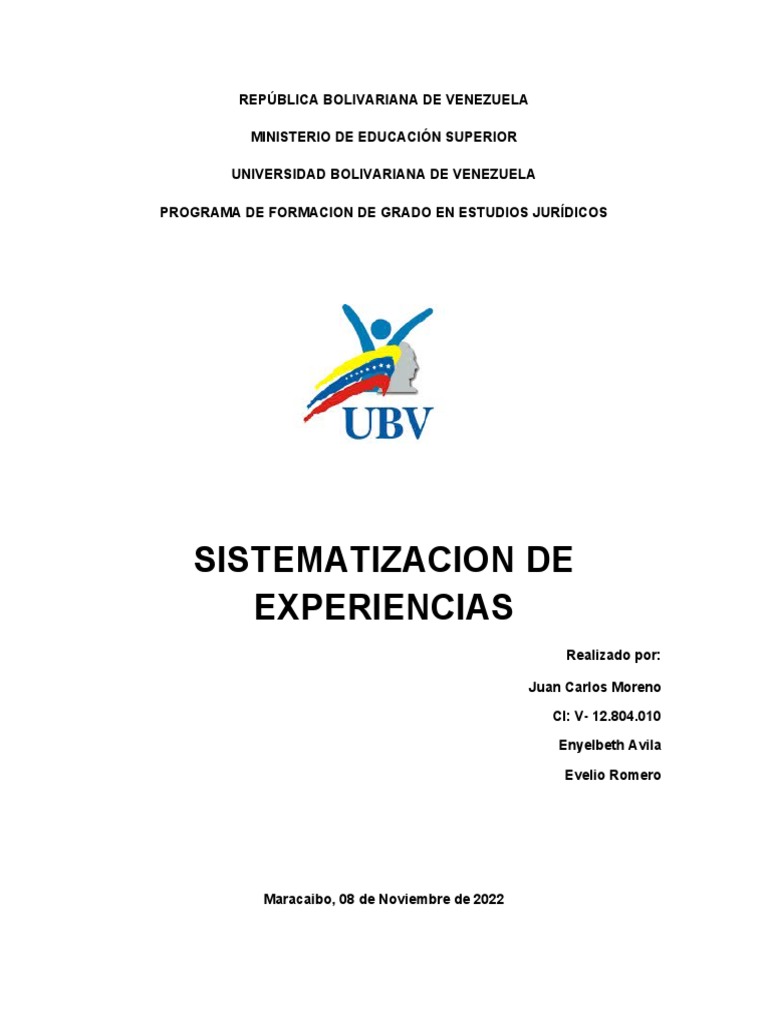 Sistematizacion de Experiencias | PDF | Experiencia | Aprendizaje