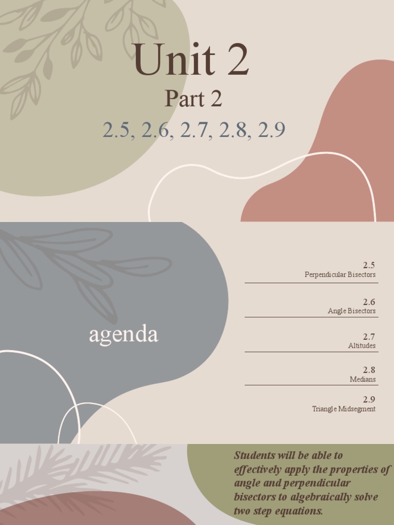Unit 2 Part II Presentation | PDF | Triangle Geometry | Geometry