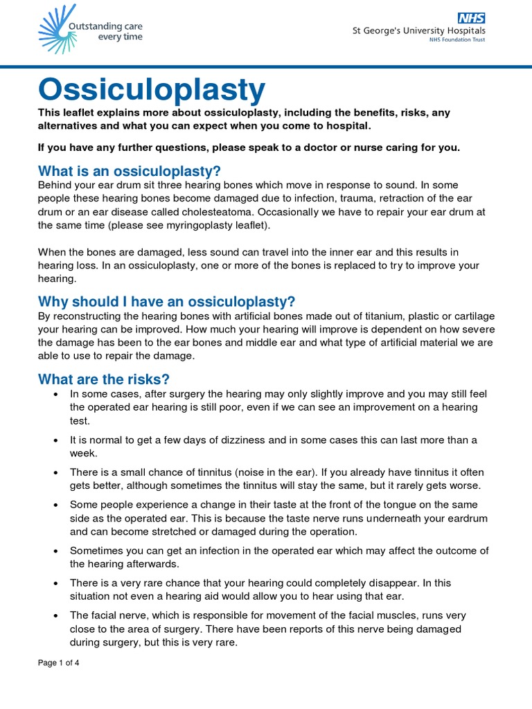 Ent Oss 01 | PDF | Surgery | Ear