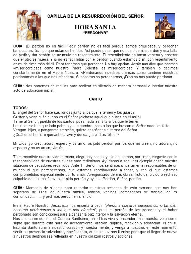 02.-Hora Santa Mi Perdón | PDF | Perdón | orador del Señor