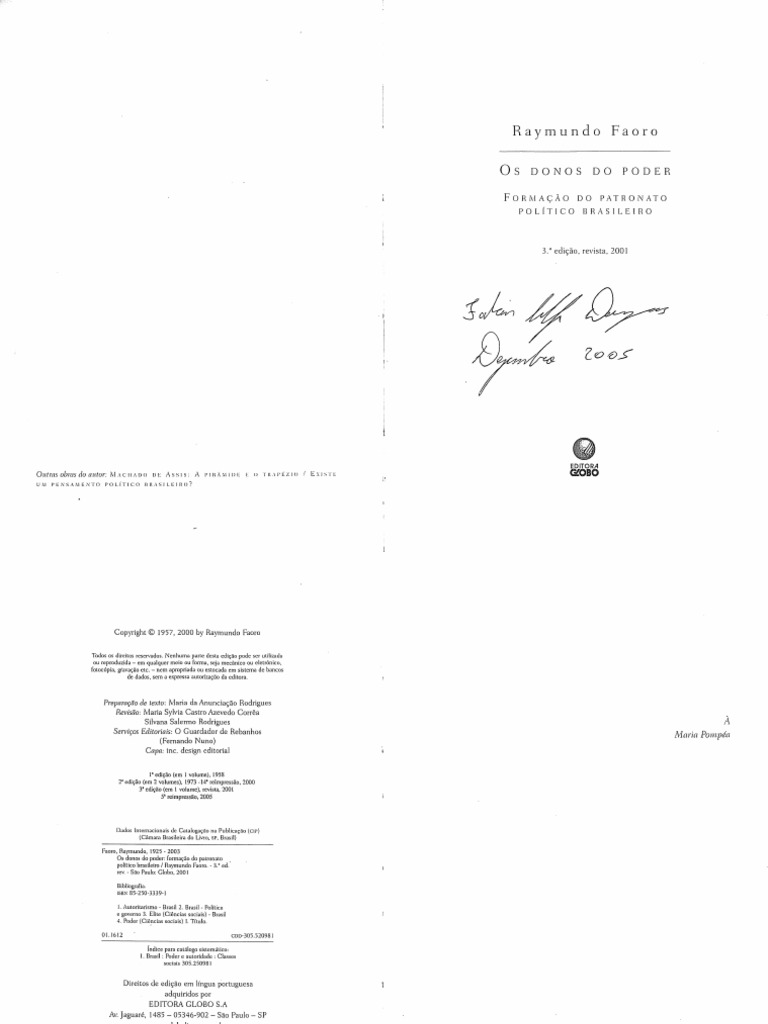 Os Donos Do Poder | PDF