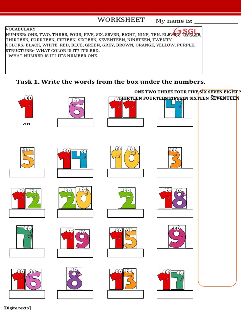 Numbers Colors | PDF