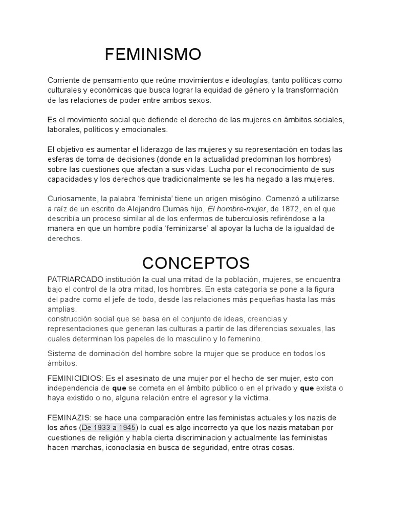 Feminismo | PDF | Estudios de género | Feminismo