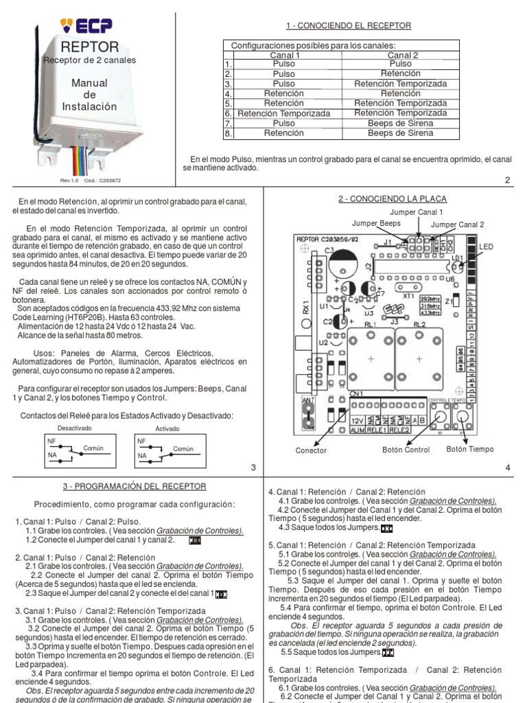 Receptor Ecp | PDF | Control remoto | Bienes manufacturados