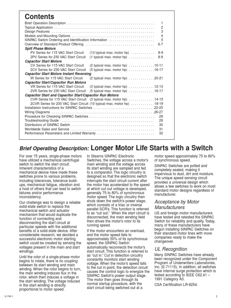 SINPAC | PDF | Electric Motor | Switch