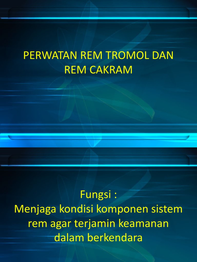 # (08) Perwatan Rem Tromol Dan Rem Cakram | PDF | Teknologi & Rekayasa