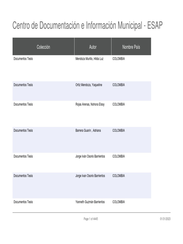 Centro de Documentaci N e Informaci N Municipal - ESAP | PDF | Colombia | Administración Pública