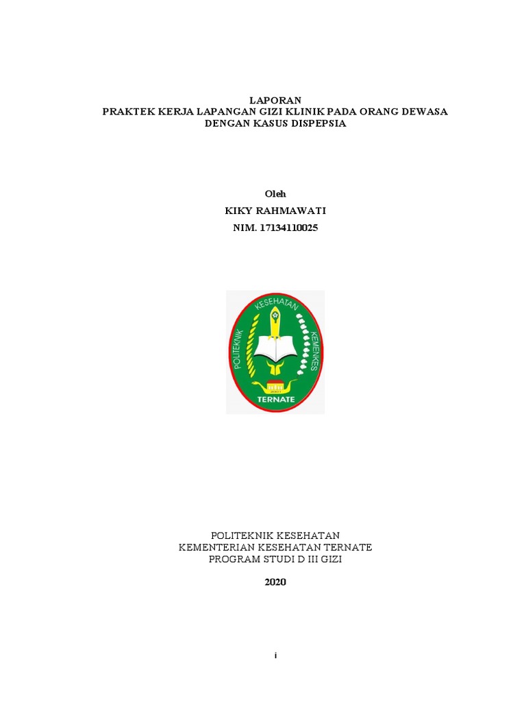 Cover PKL Gizi Klinik | PDF