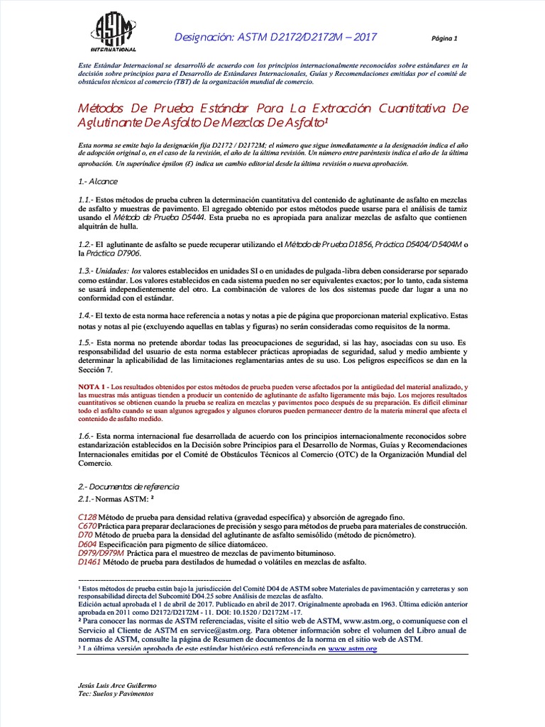 PDF Astm d2172 d2172m 17 - Compress | PDF