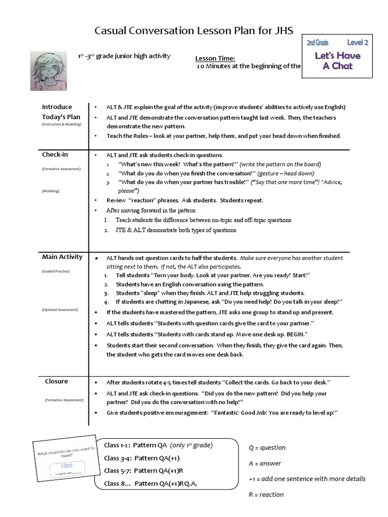 Lesson Plan Conversation | PDF | Lesson Plan | Education Theory