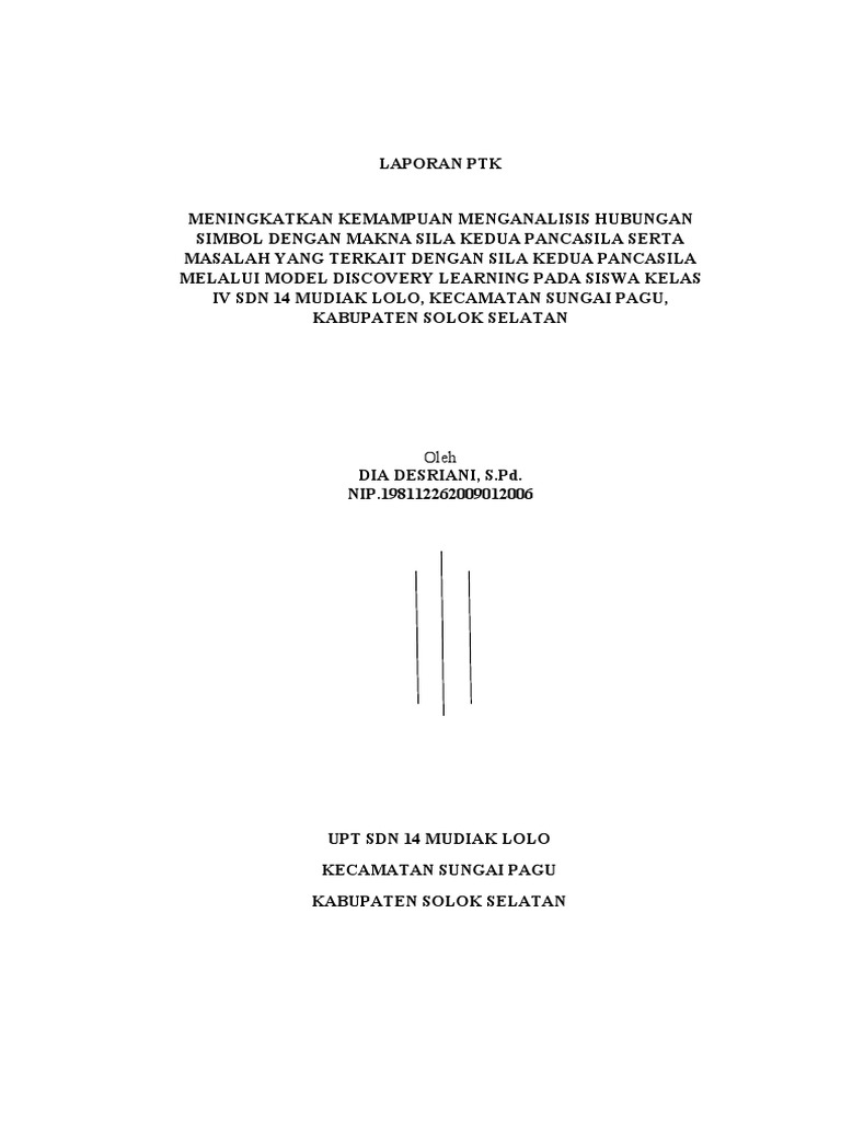 PTK Kelas 4 Discovery Learning | PDF