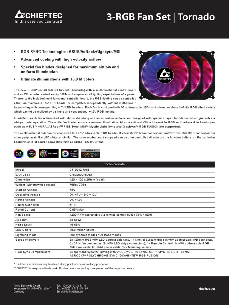 CF 3012 RGB Datasheet en | PDF | Rgb Color Model | Computer Engineering