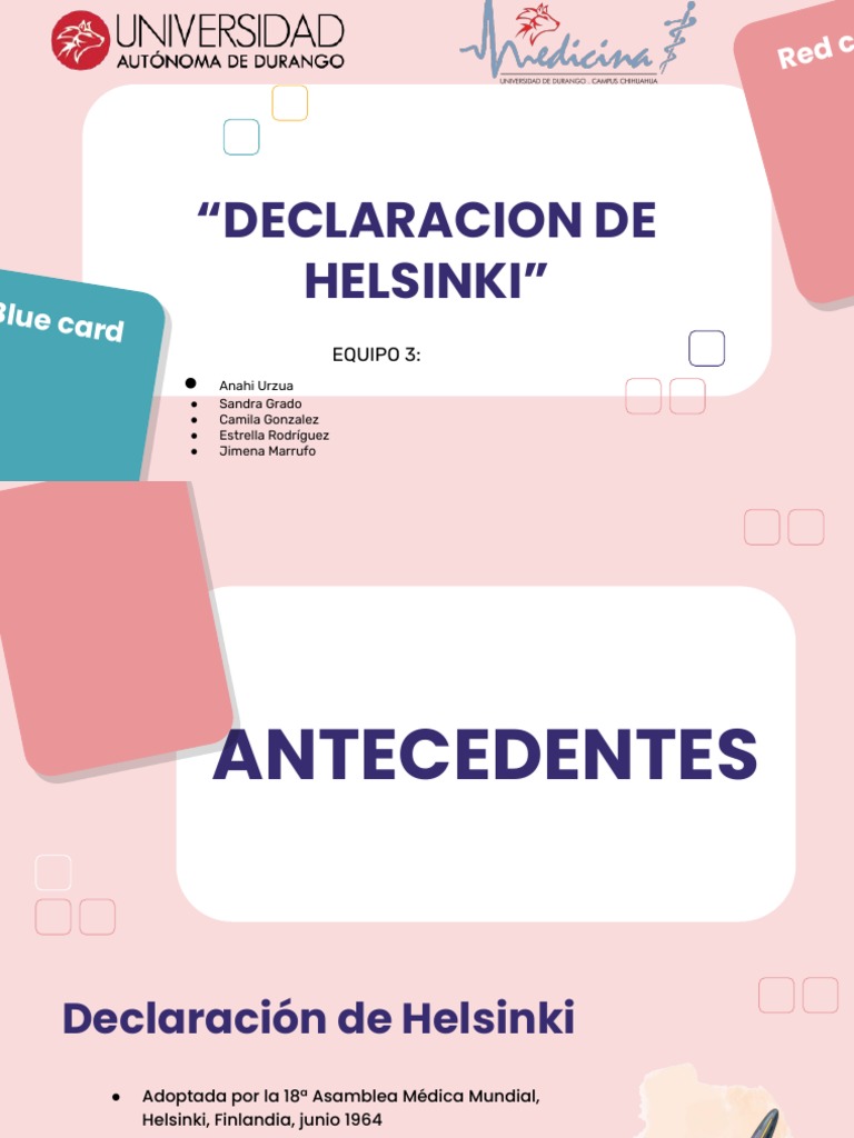 Declaración de Helsinki | PDF | Bioética | Cuidado de la salud