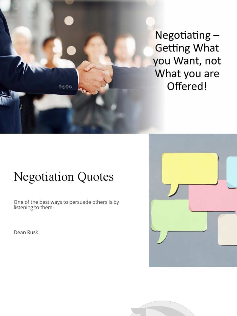 Rethinking The Concept of Negotiating From A Management Perspective ...