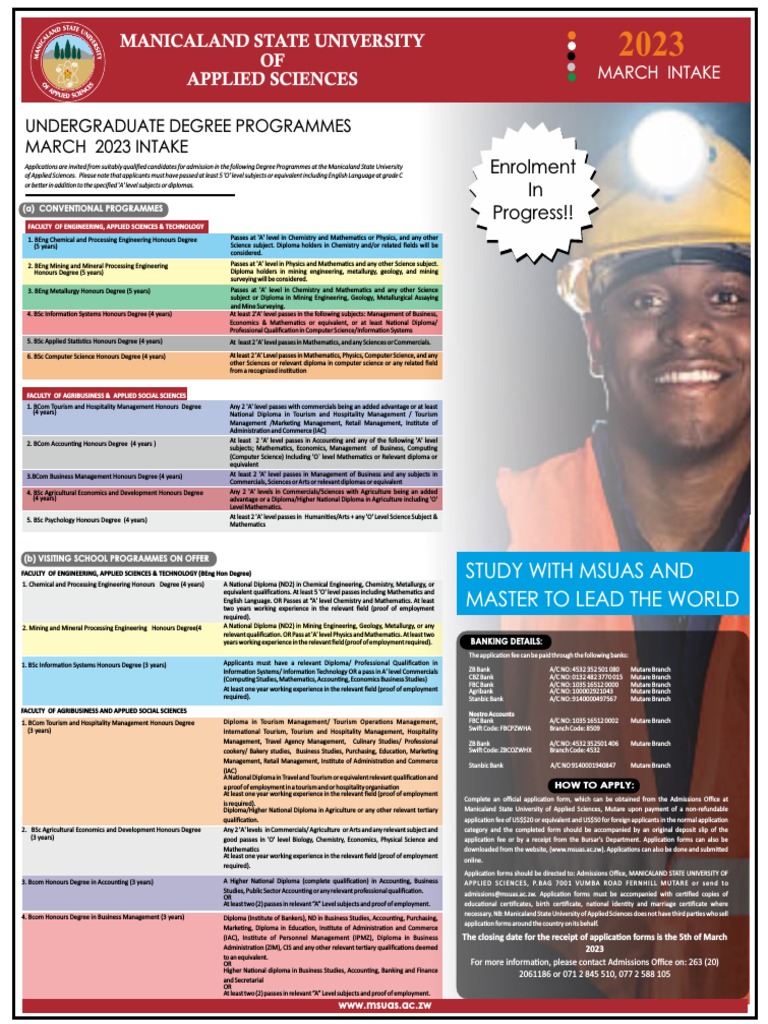 Programmes Advert 2023 March 2 | PDF | Bachelor's Degree | Bachelor Of ...