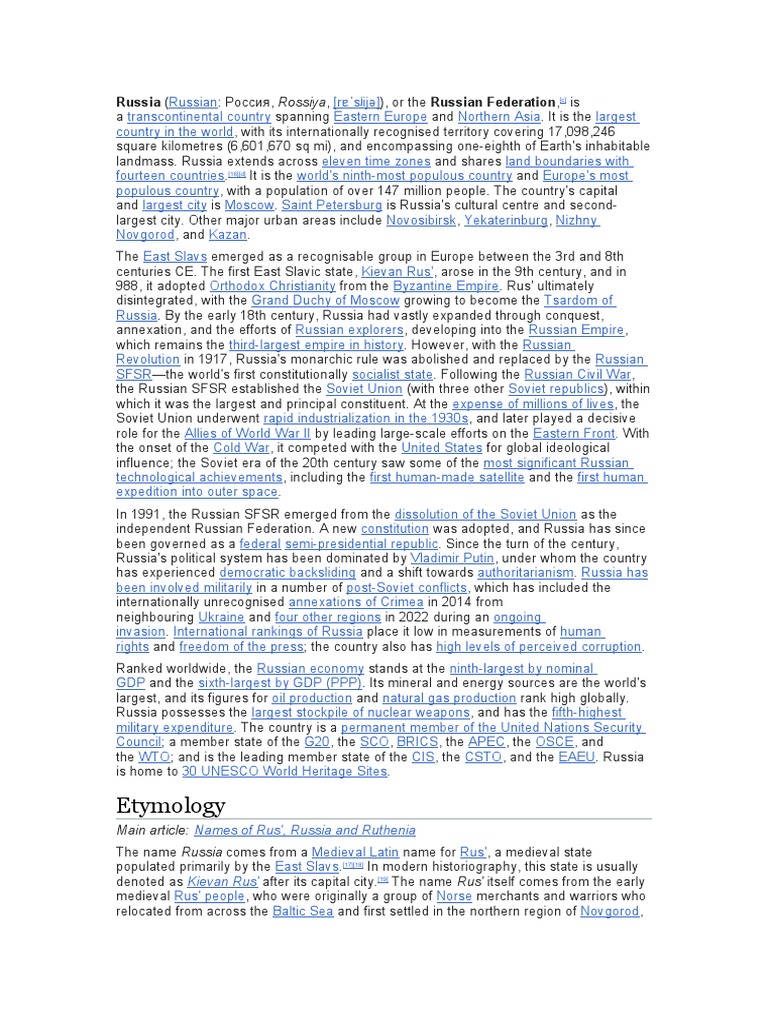 Russia Pdf Russia World Politics