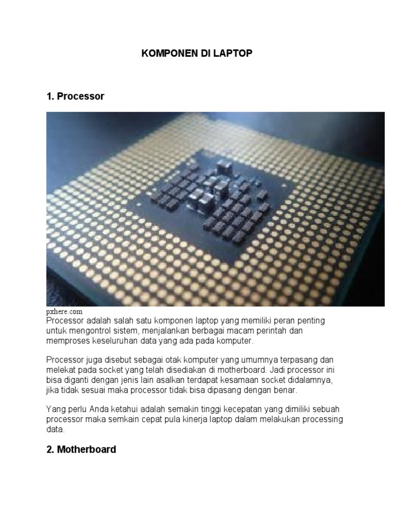 Komponen Di Laptop | PDF