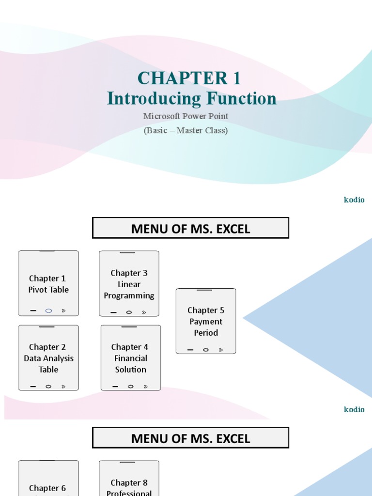 PPTExcelIntKodio Chapter1 | PDF | Komputer