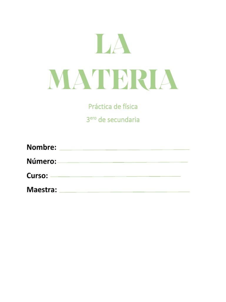 La Materia 3ero - Práctica | PDF | Mezcla | Densidad