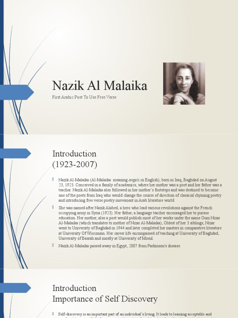 Nazik Al-Malaika | PDF | Poetry