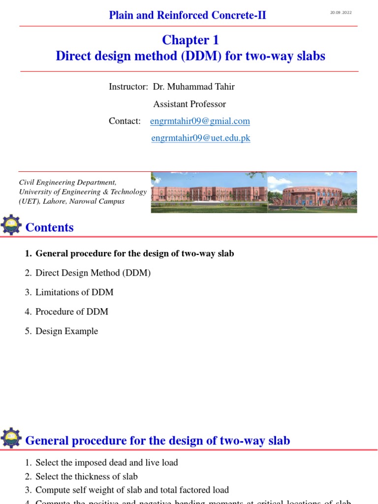 Direct Design Method | PDF | Beam (Structure) | Shear Stress