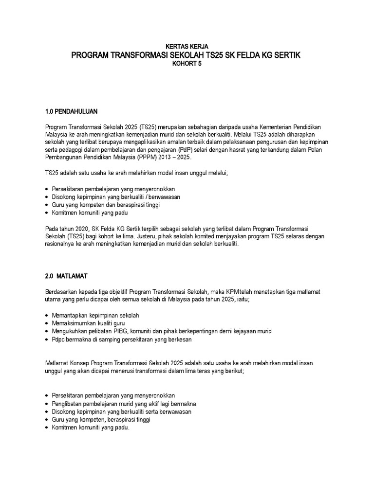 Kertas Kerja TS25 | PDF