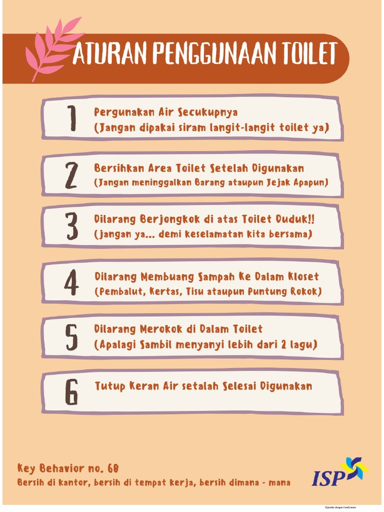 Aturan Penggunaan Toilet | PDF