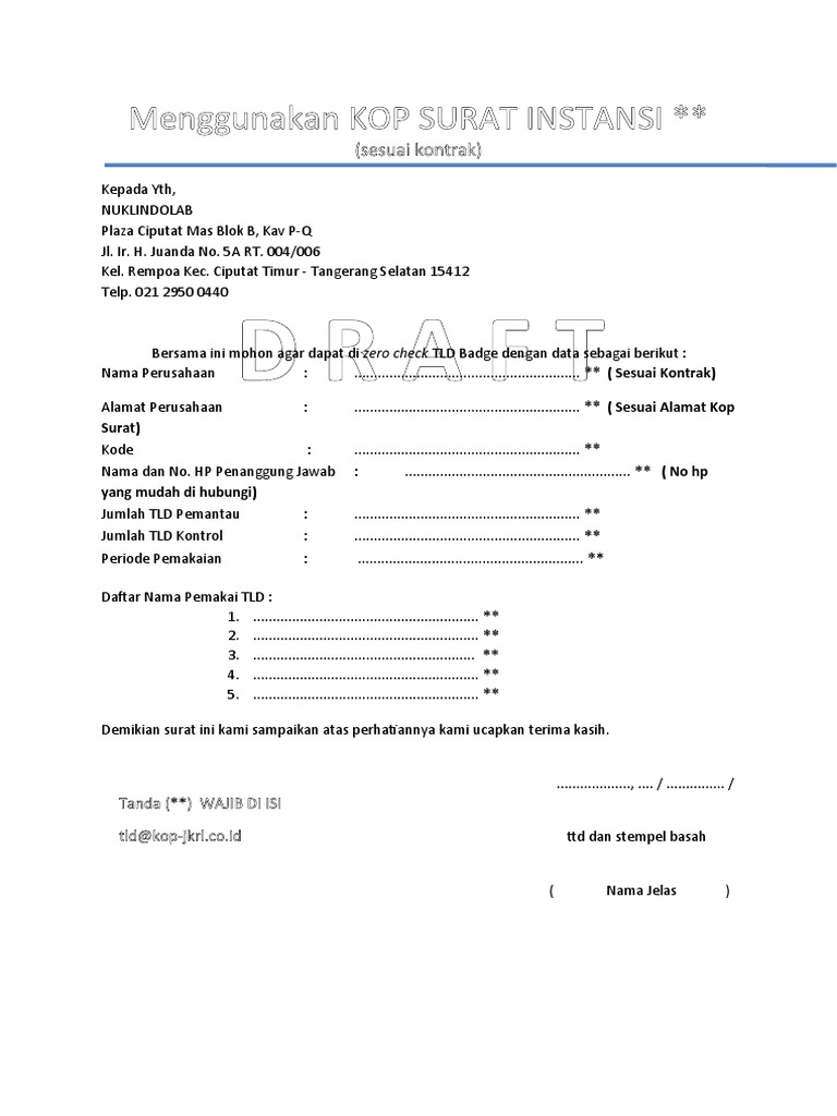 Zero Check TLD Badge Permohonan | PDF