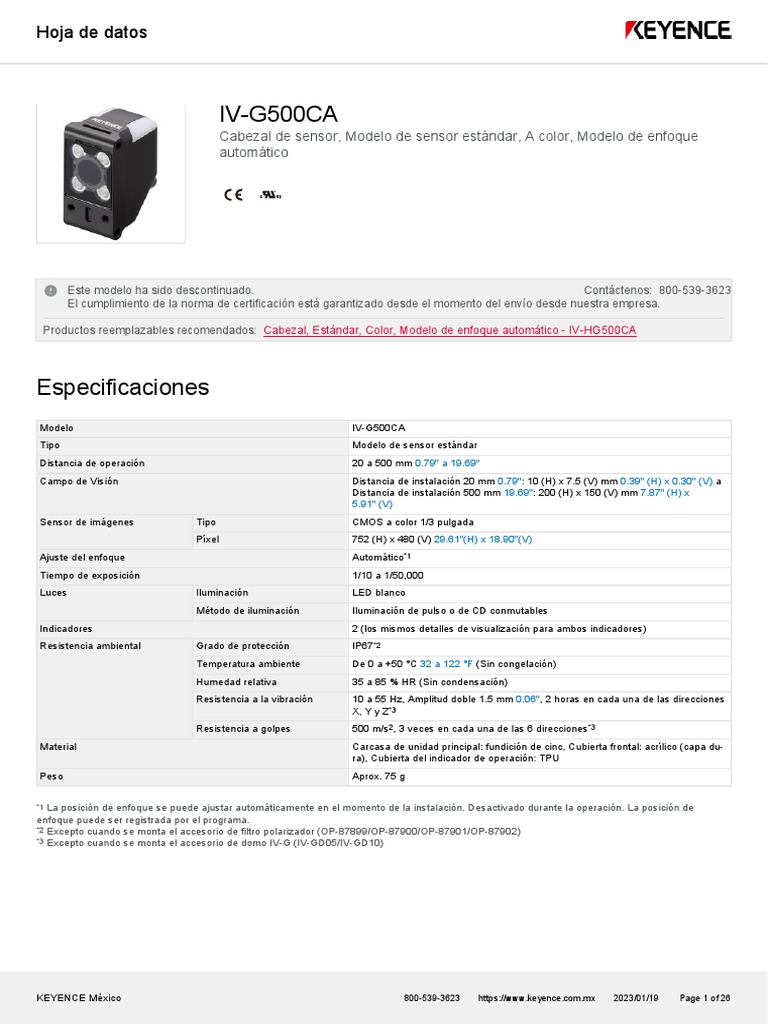 IV-G500CA Datasheet | PDF