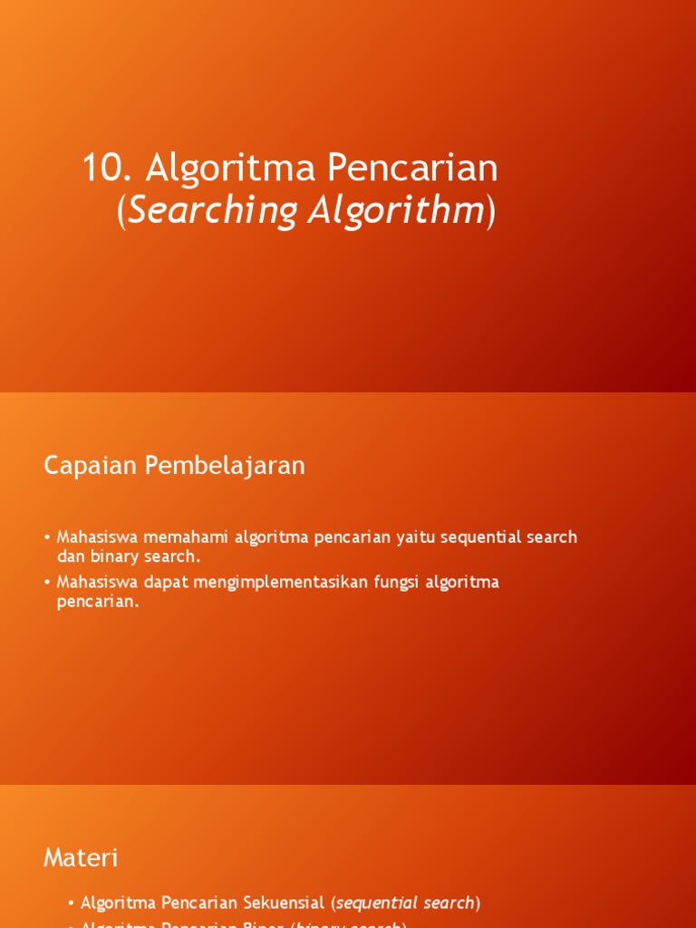 10 Algoritma Pencarian v1.2 | PDF