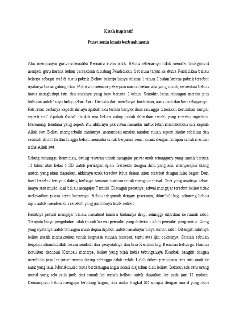 Kisah Inspiratif | PDF