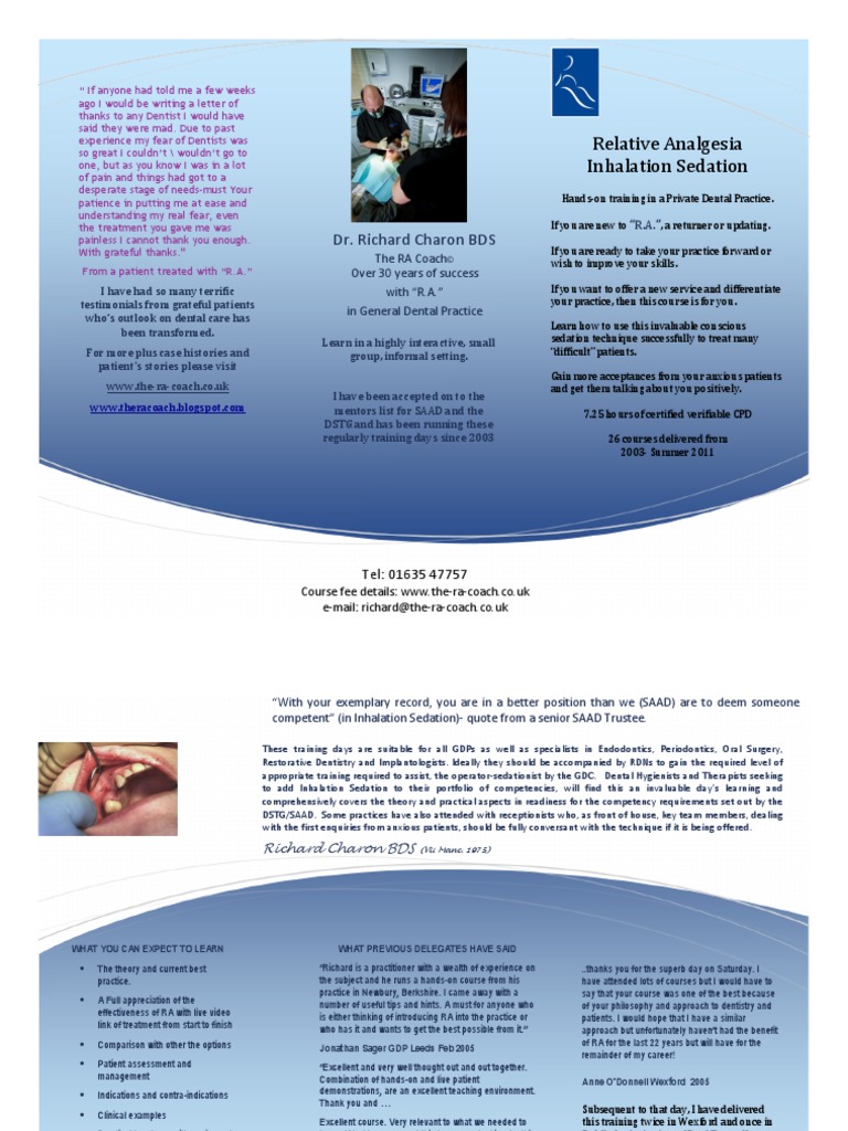 New RA Course Brochure 8.11 | PDF | Dentistry | Medicine
