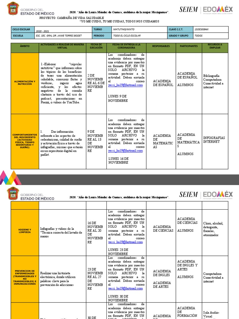 Campaña de Vida Saludable 2020-2021 | PDF