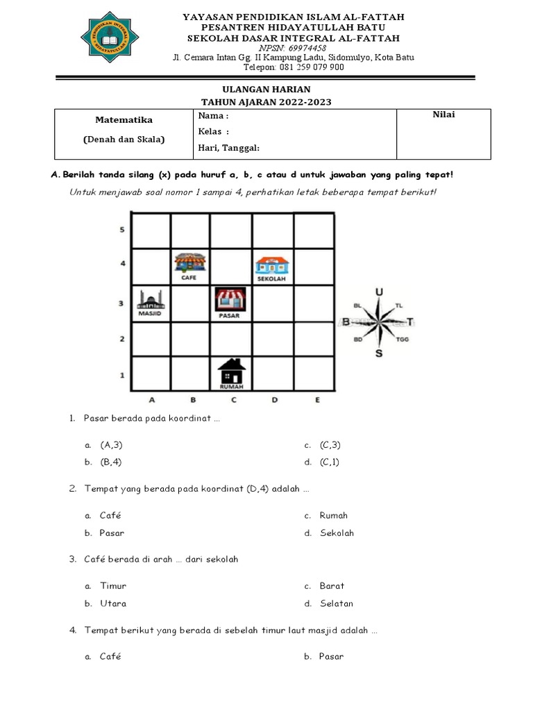 UH MTK KLS 5 Denah Dan Skala | PDF
