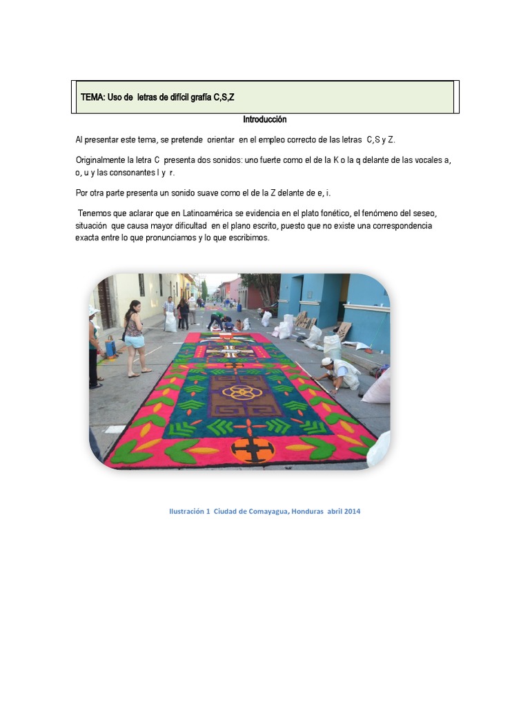 Uso de Letras S, C, Z | PDF | Lingüística