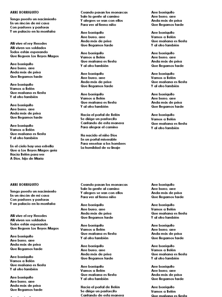 Arre Borriquito Letra | PDF